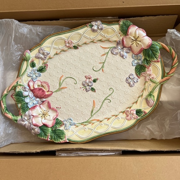 Fitz and Floyd | Dining | 8 Oval Serving Platter Garden Rhapsody | Poshmark